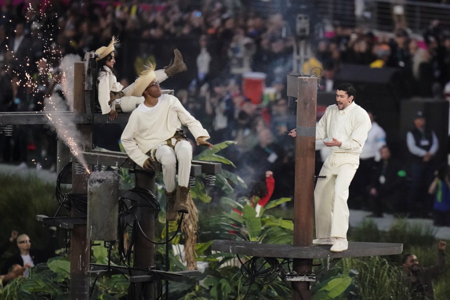 Bad Bunny’s halftime show: Why did he perform on a utility pole?