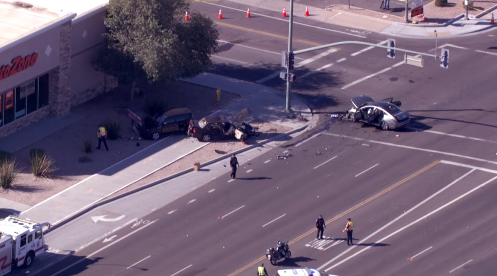 3 hospitalized after multi-car crash at Scottdale intersection