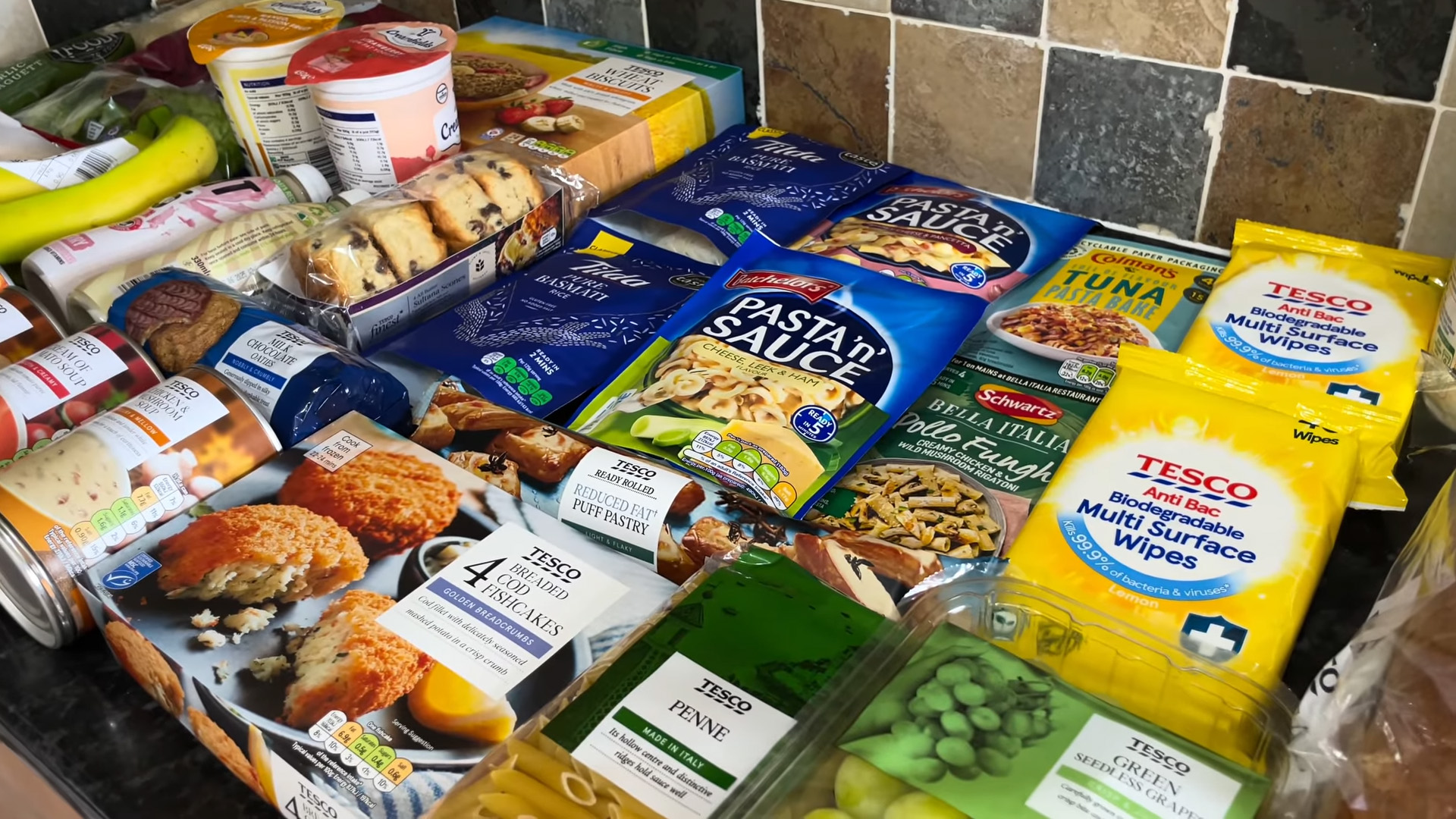 Family grocery shopping review at Tesco in Scotland
