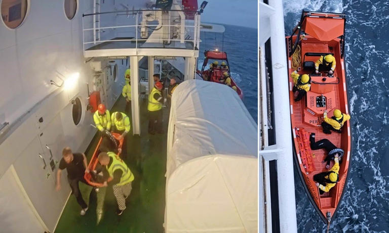 Dramatic footage shows CalMac crew on new vessel rescuing man from ...