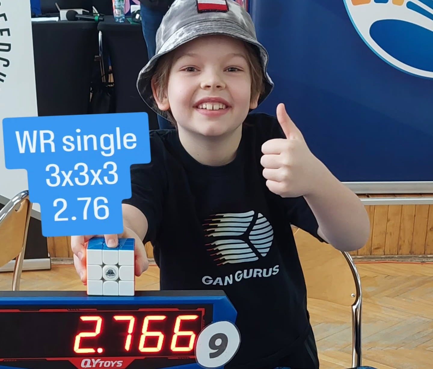 Polish boy shatters 3-second cube barrier