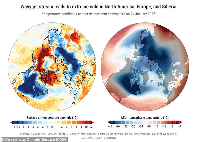 Europe suffered its coldest January in 16 years, scientists confirm