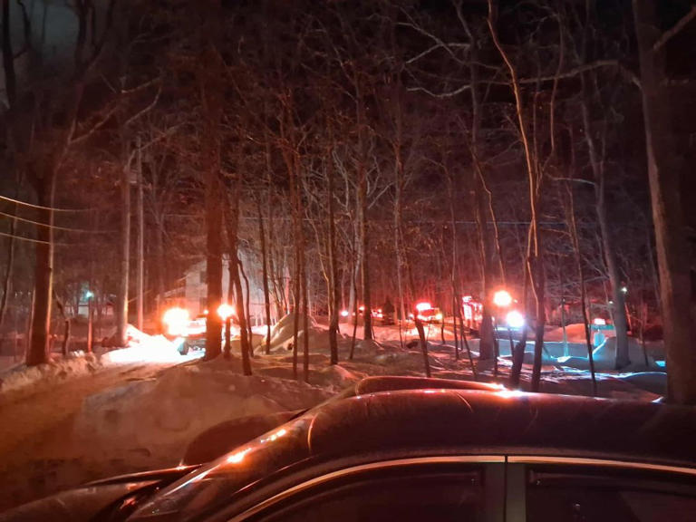3 people, one firefighter transported after house fire