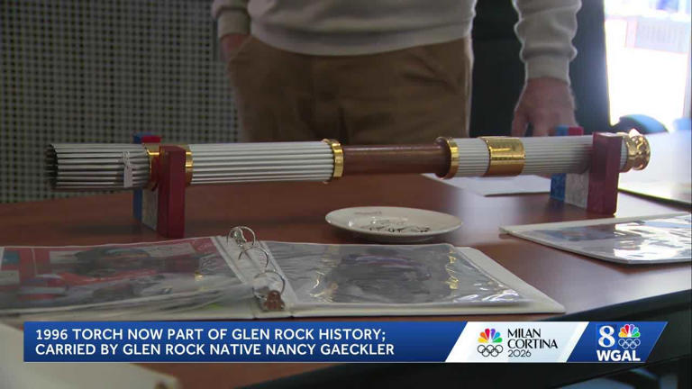 Torch from 1996 Summer Olympics now part of the Glen Rock Historical ...