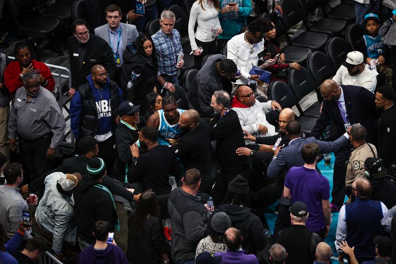 NBA brawl sees several punches thrown as fight spills into crowd