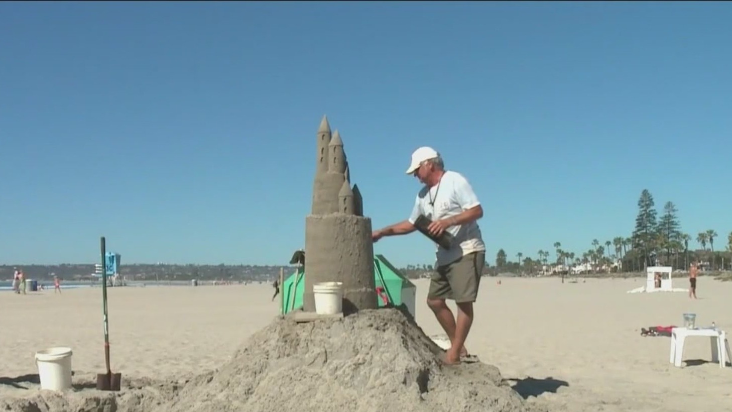 Sandcastle man forced to move spots
