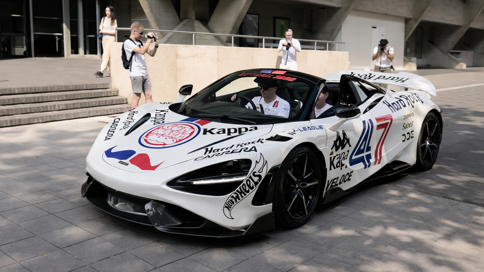 McLaren 720S Spider drives out during Gumball event