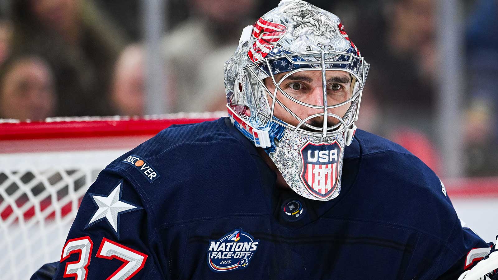 Team USA goaltender Connor Hellebuyck’s proud reaction to Team USA’s ...