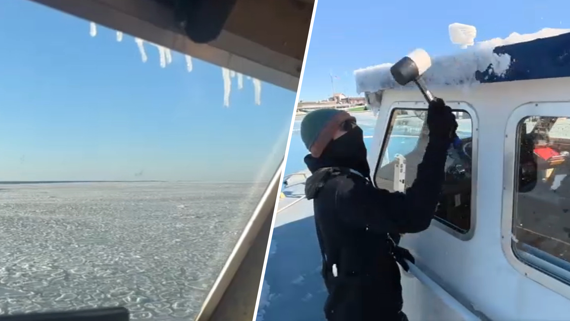 Commercial fishing boats stuck in Jersey Shore waterways clogged with ice