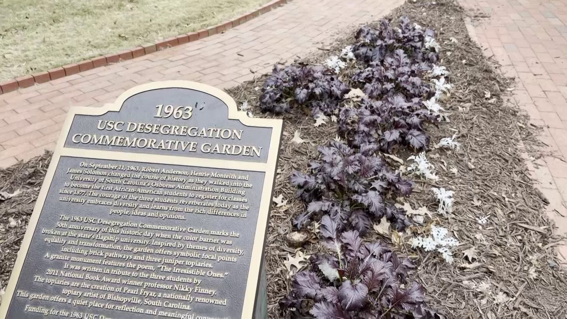 We the people: USC garden honors three students who integrated ...
