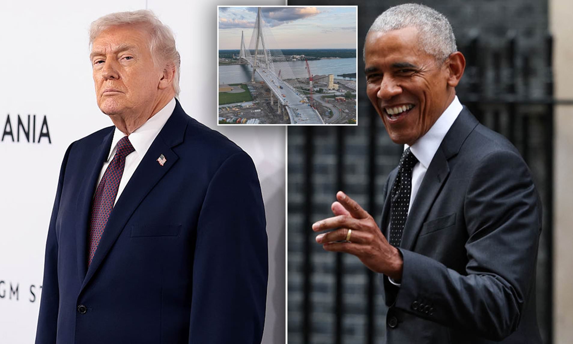 Trump explodes over Canada's Ontario-Michigan bridge as he slams Obama ...