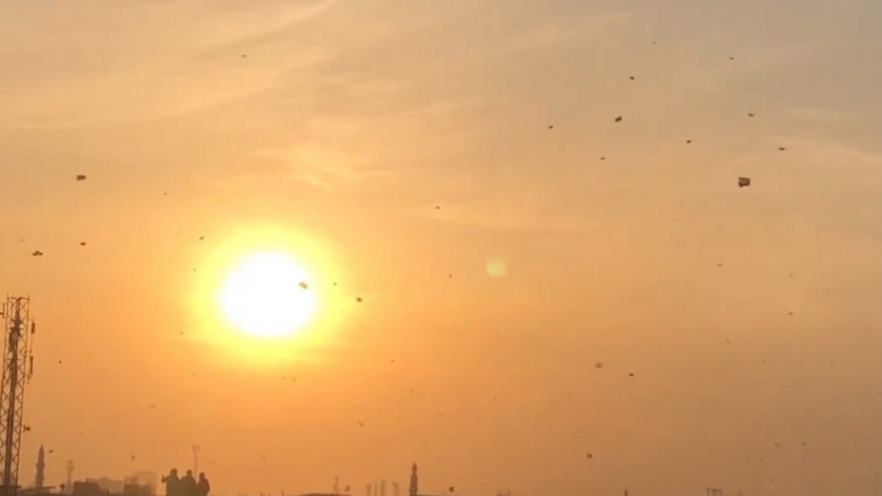 Colorful kites fill the sky during Basant celebrations in Lahore, Pakistan