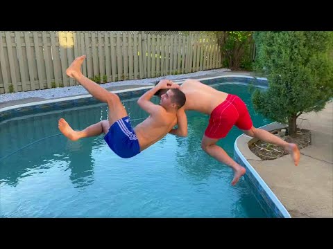 WWE moves in the pool (full movie)