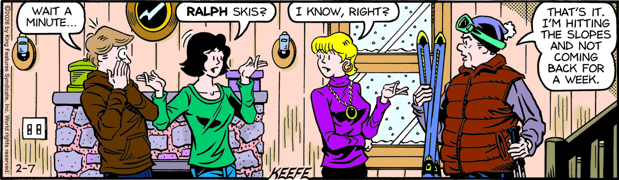 Sally Forth by Francesco Marciuliano; drawn by Jim Keefe