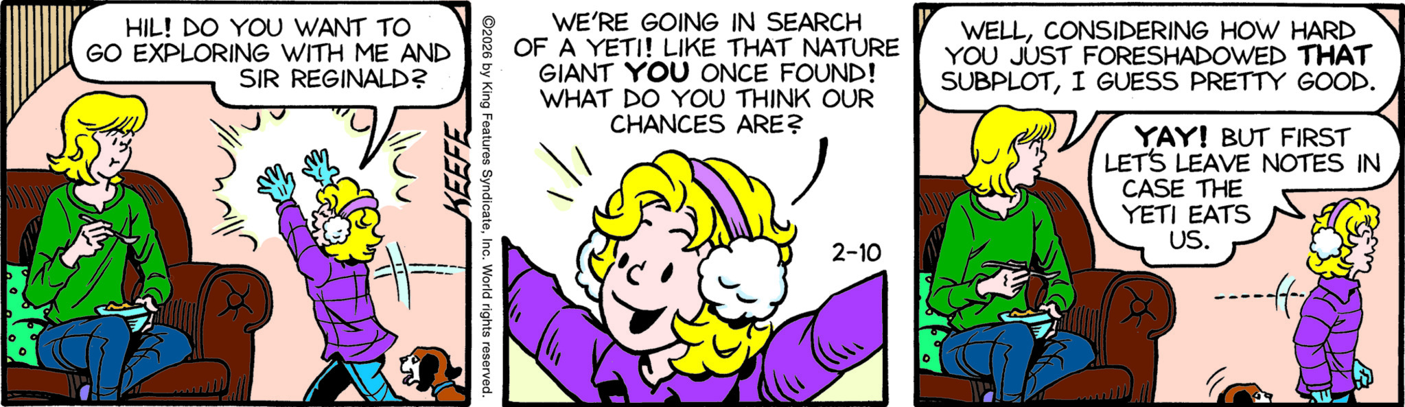 Sally Forth by Francesco Marciuliano; drawn by Jim Keefe