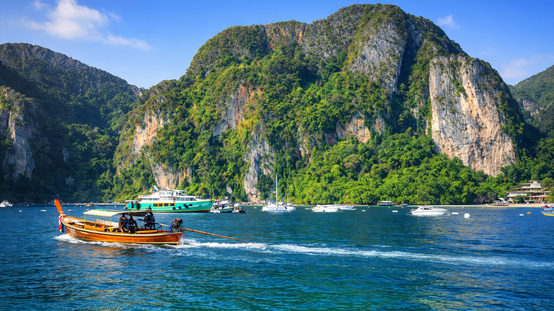 Maya Bay Pileh Lagoon private longtail boat tour (4K)