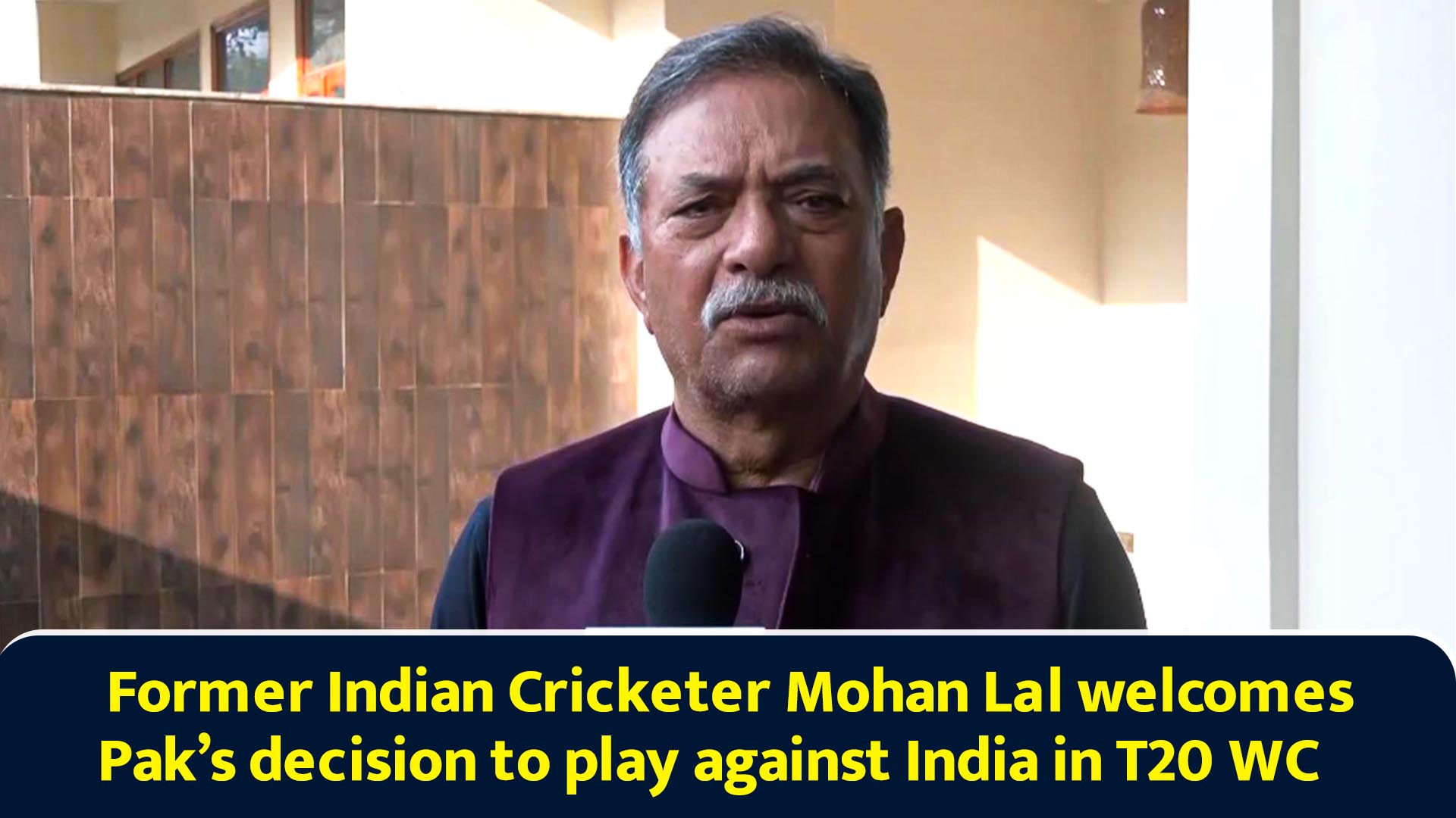 Former Indian cricketer Mohan Lal welcomes Pak’s decision to play ...