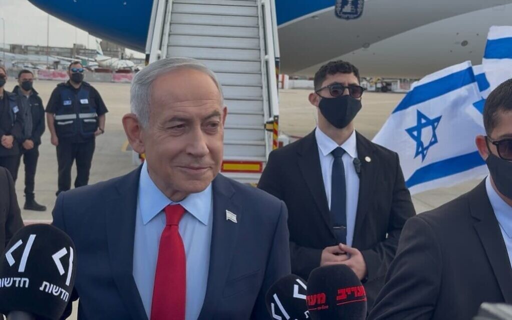 Heading to US, Netanyahu says he’ll present Trump with our principles ...