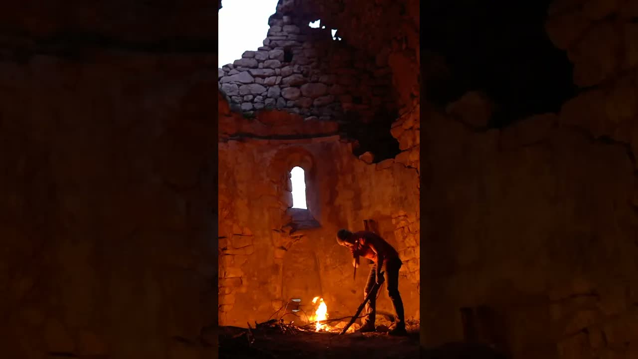 Camping alone in an abandoned monastery 💀