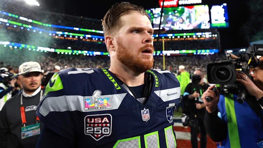 Sam Darnold’s fiancée Katie’s Super Bowl fit revealed while QB fumbles ...