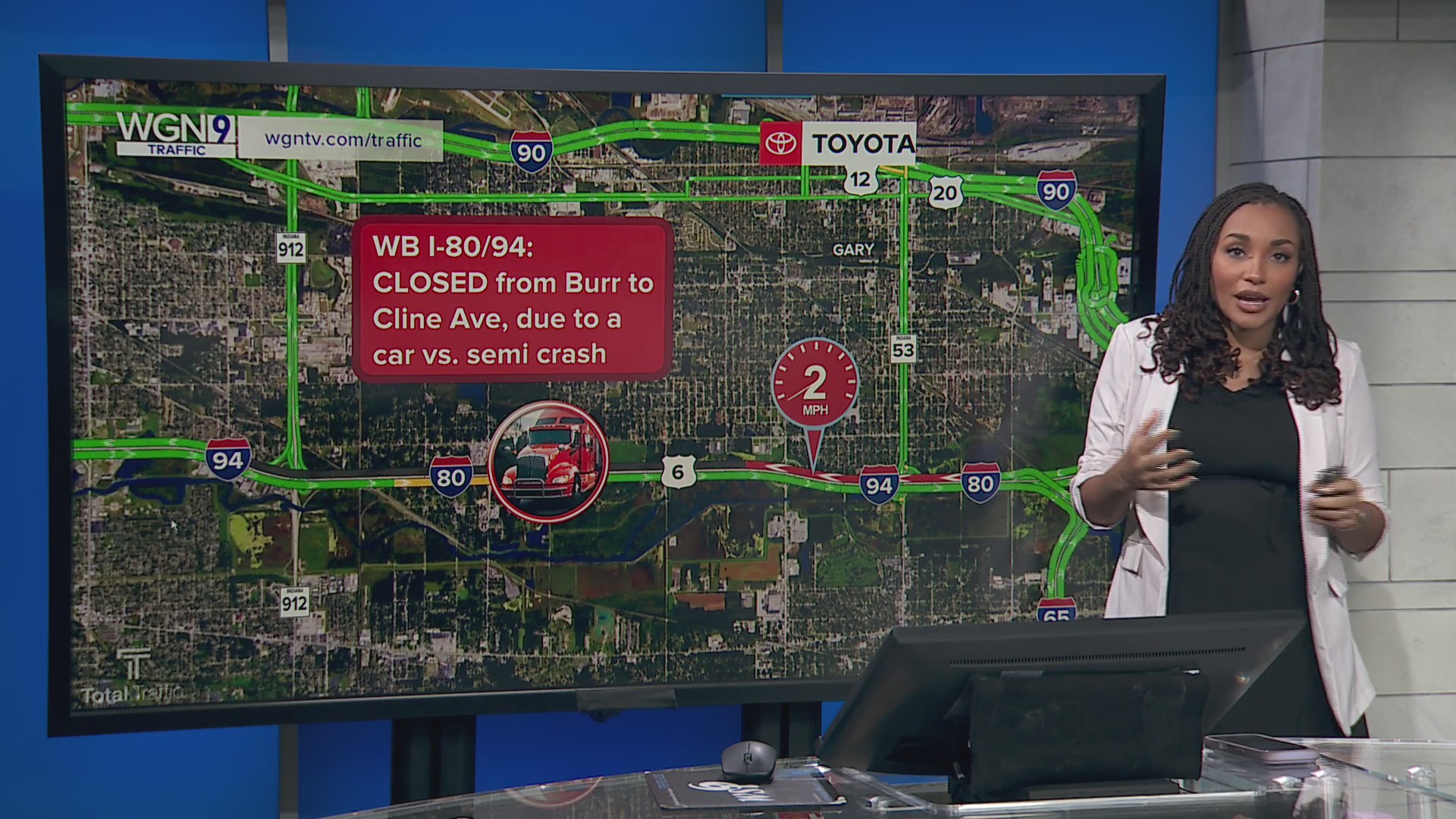 Serious crash shuts down WB I-80/94 near Burr; medical helicopter called