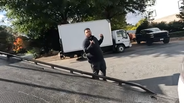 Police were called over a parked car then things got heated