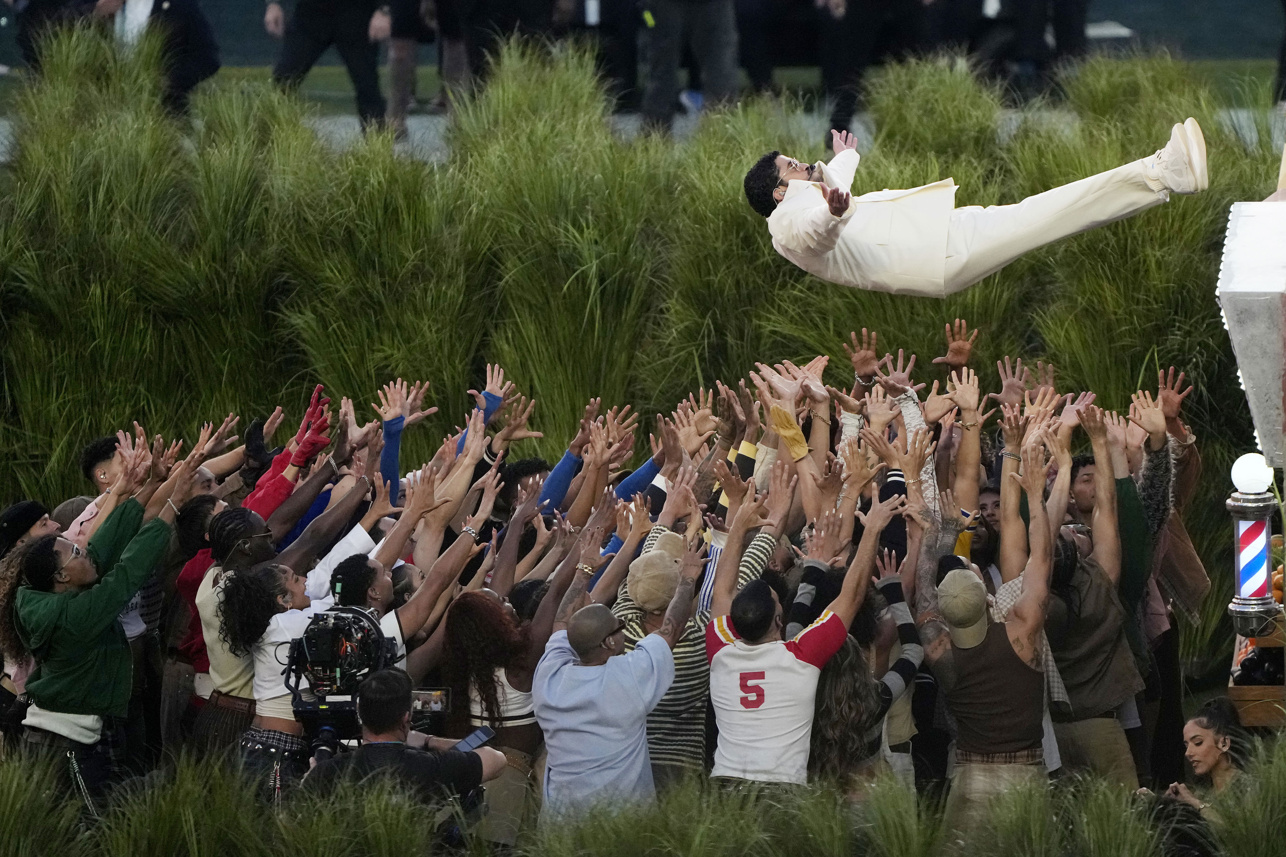 Dancing grass at Bad Bunny's halftime show share surprising requirement ...