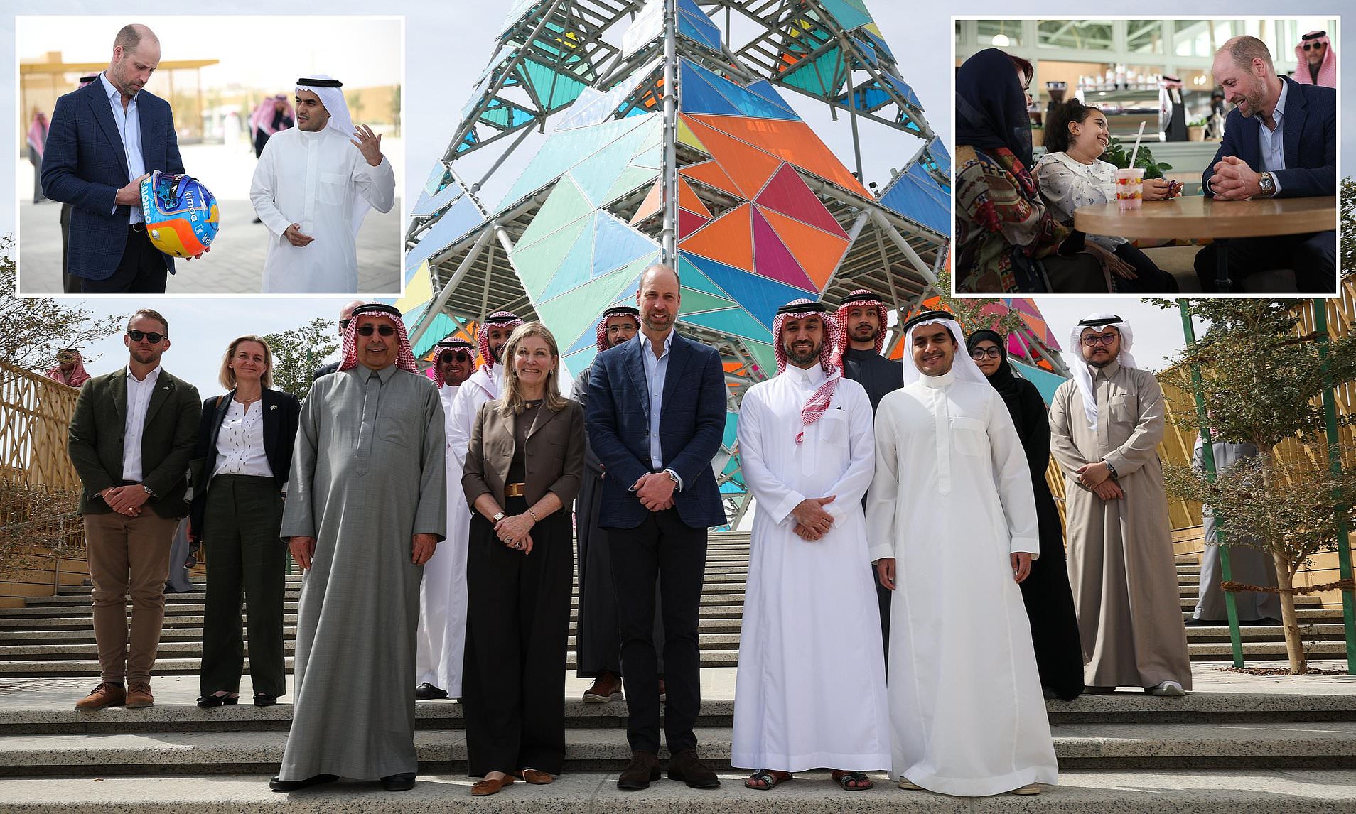 William visits sports project in Saudi Arabia as tour risks being ...