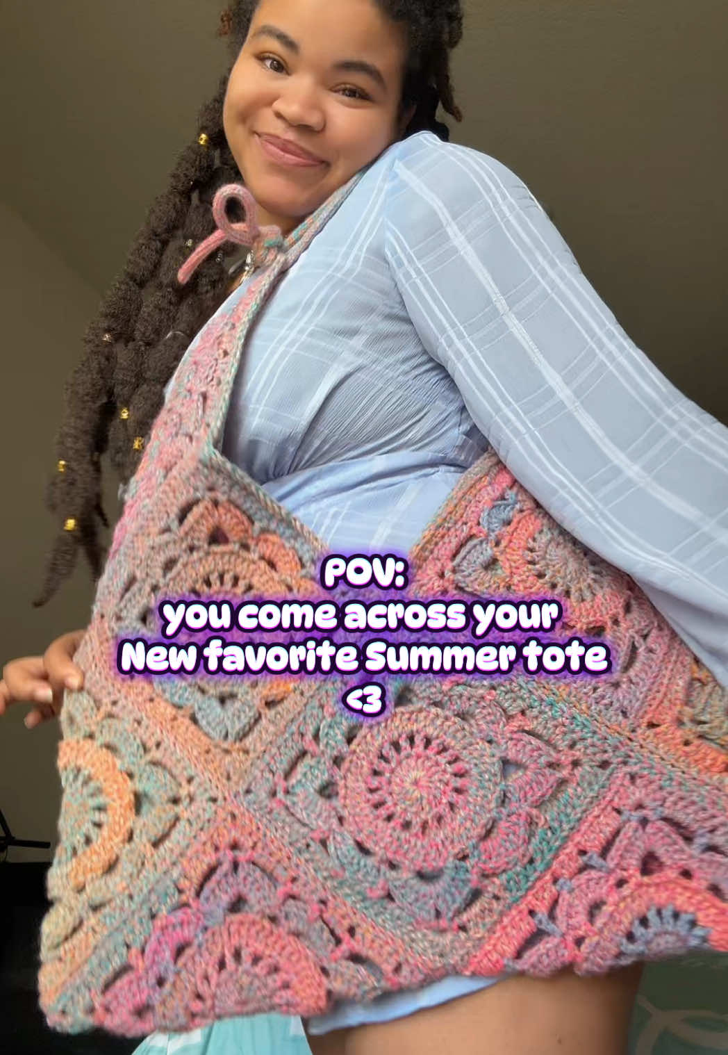 Handmade crochet tote bag project