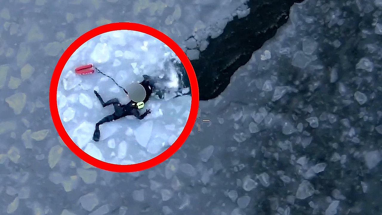 Socorristas rescatan a tres personas atrapadas en las aguas heladas de ...