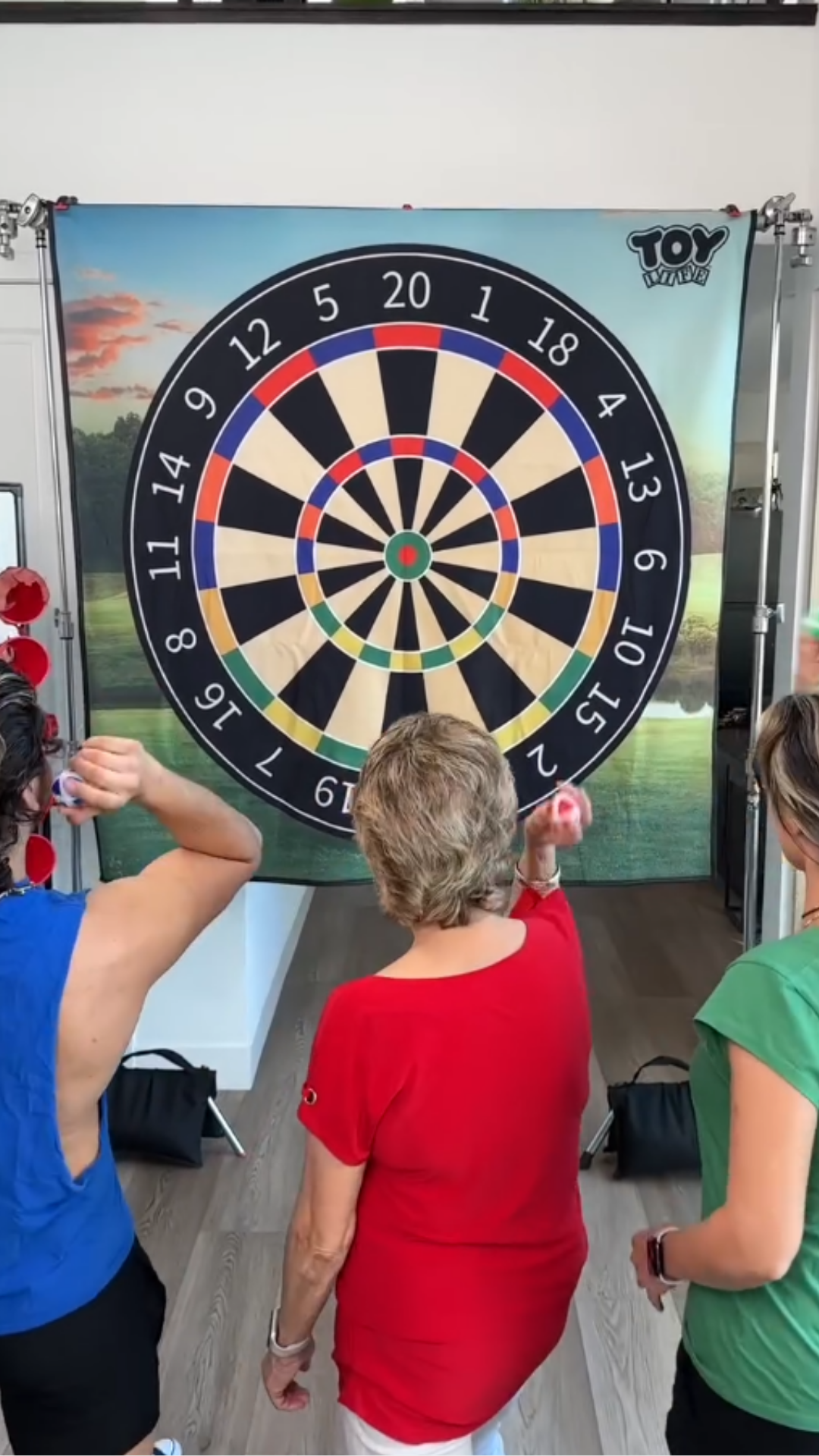 Giant bullseye challenge for the top prize