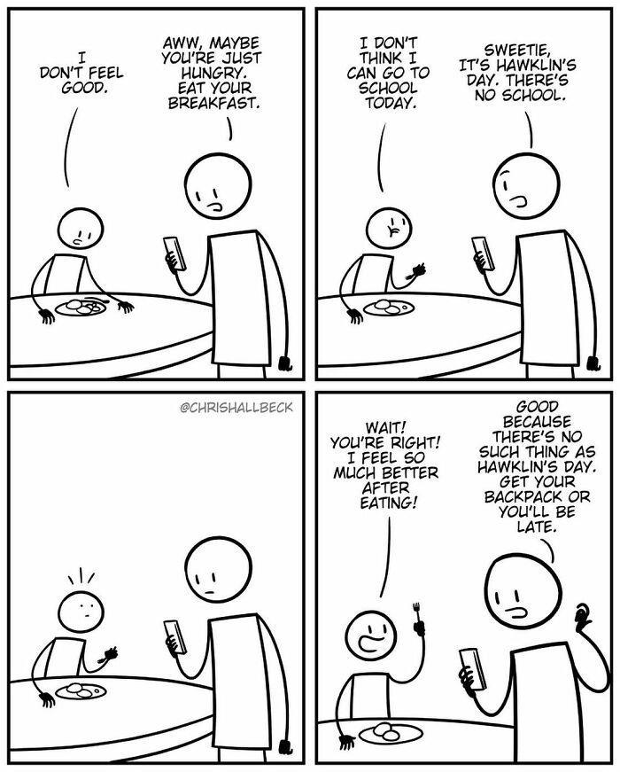Here are 30 new funny comics by Chris Hallbeck