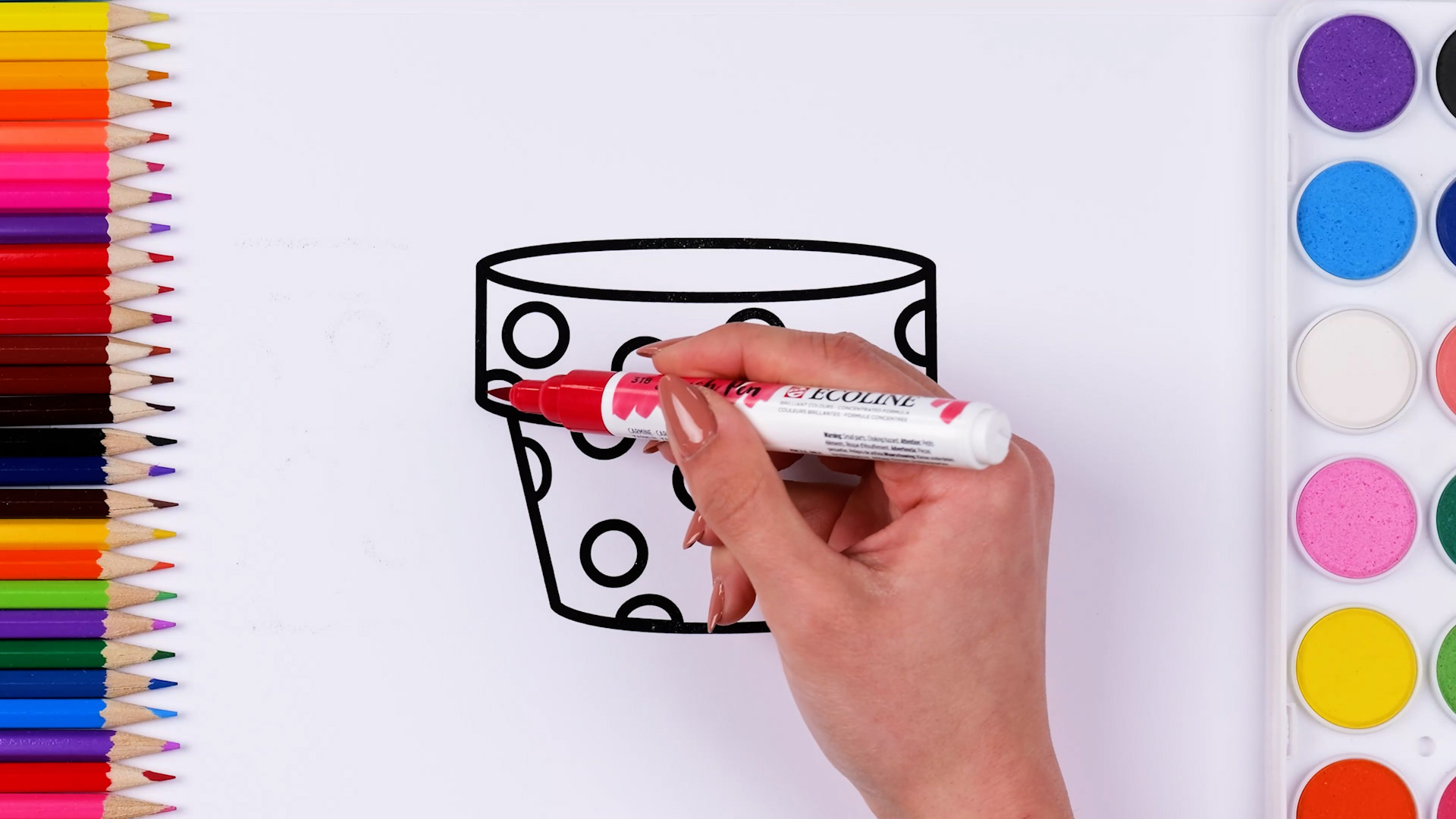 Discover color names while coloring a fun drawing