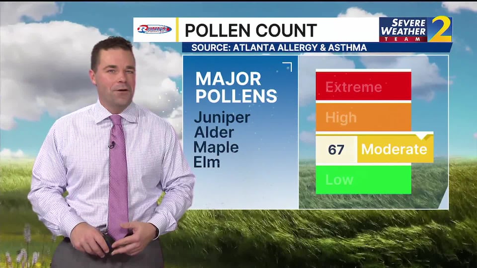 First moderate pollen count of the year
