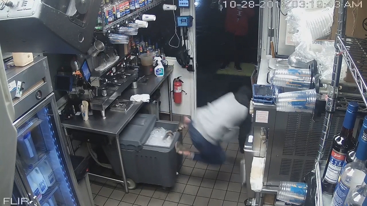 Teen slips from ice caddy in kitchen mishap in Sacramento, California, USA