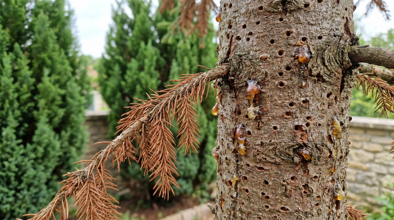 Ce minuscule insecte caché sous l’écorce peut tuer les conifères de ...