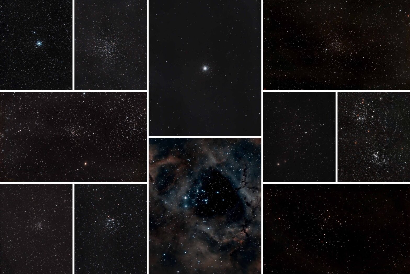 Magnificent NGC clusters in the winter sky