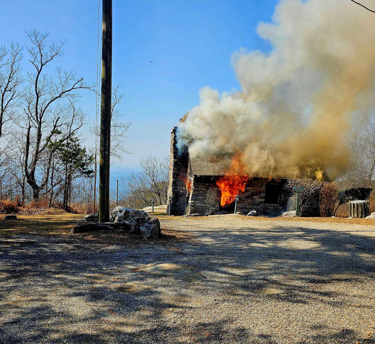 Cabin burned at Alabama's Cheaha State Park campground
