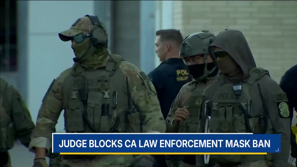 Video: Judge blocks CA law enforcement mask ban