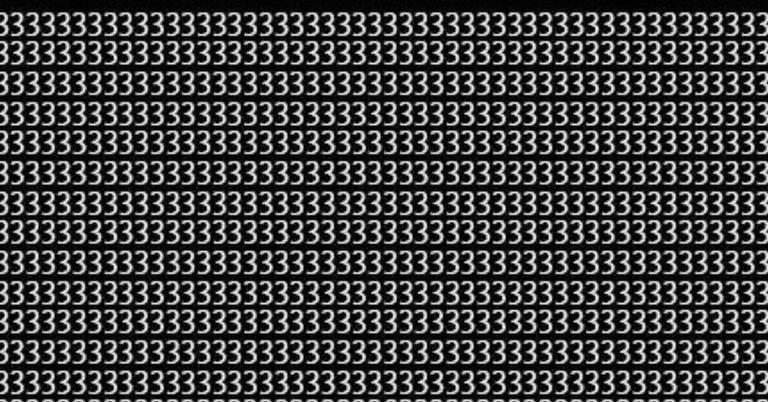 Timed optical illusion puzzle: Search for the hidden 8 in a grid of ...