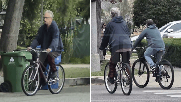 Andy Dick appears healthy riding bike in LA following near-fatal overdose