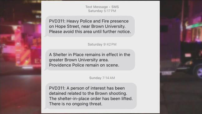 Providence shares timeline of alerts sent during Brown University shooting