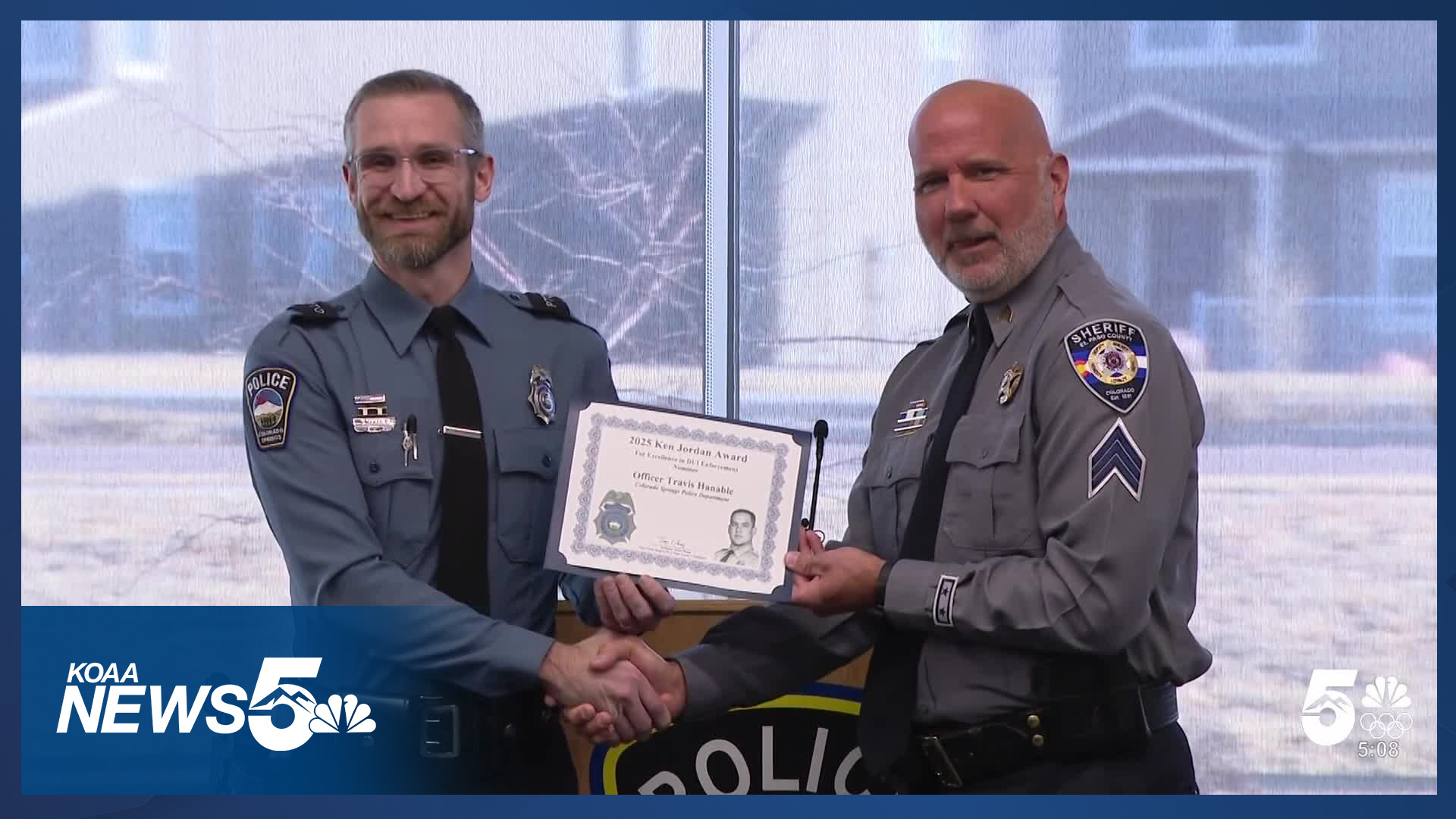 Law enforcement officers recognized for efforts to prevent DUI crashes