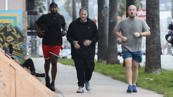 Jelly Roll goes for a jog around Hollywood