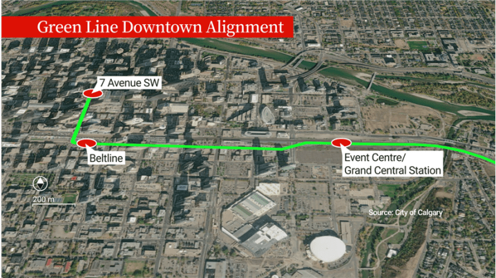 Decisions 'not yet' made on elevated Green Line alignment as Calgary ...