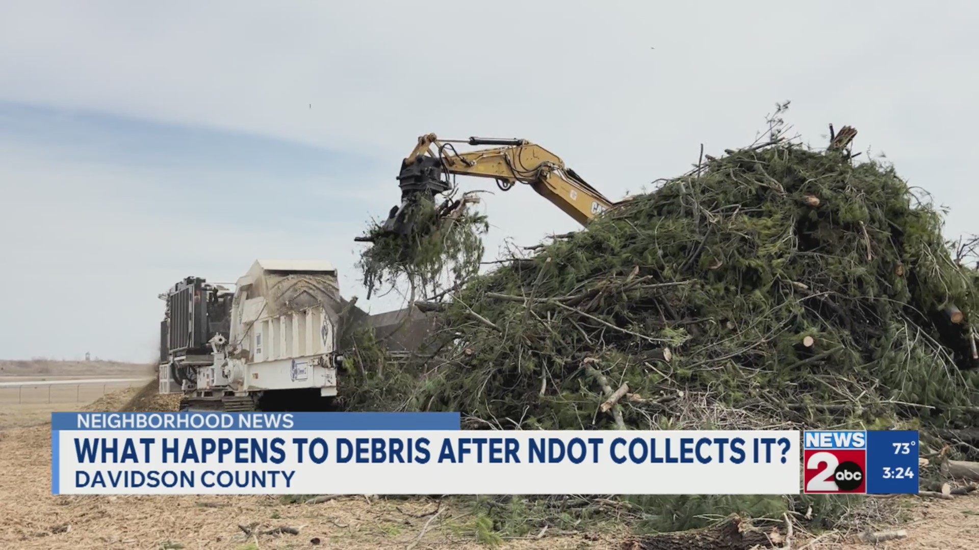 What happens to debris after NDOT collects it?