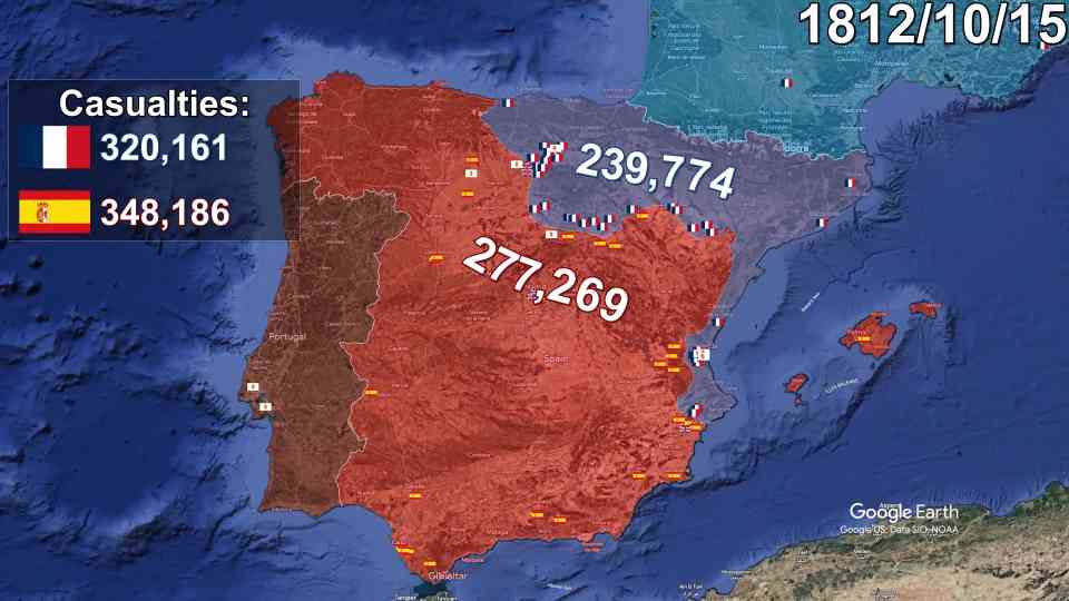 The Peninsular War using Google Earth