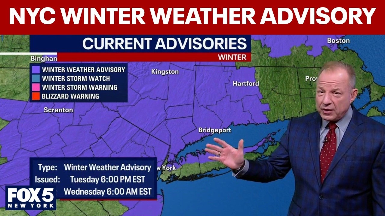 Winter weather advisories for parts of NYC tonight