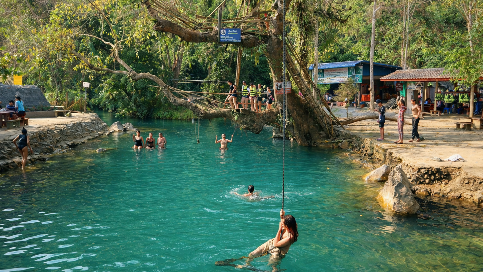 Cool off in Laos’ Blue Lagoon