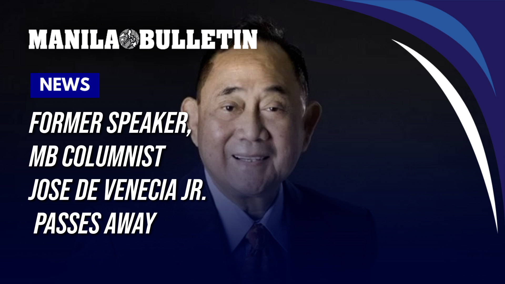 Former speaker, MB columnist Jose de Venecia Jr. passes away
